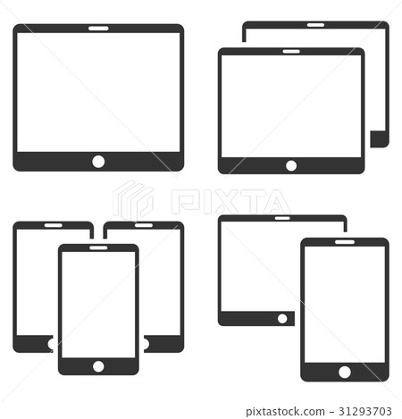 Mobile Device Vector Flat Icon Set - Stock Illustration [31293703] - PIXTA
