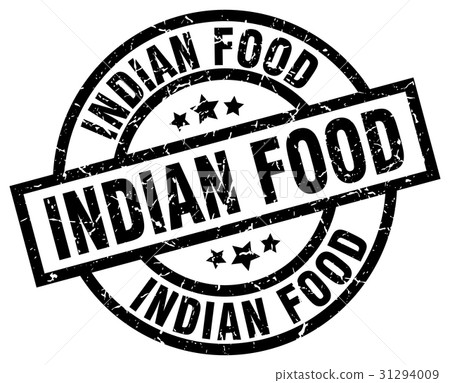 indian food round grunge black stamp - Stock Illustration [31294009 ...