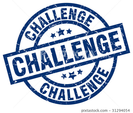 challenge blue round grunge stamp - Stock Illustration [31294054] - PIXTA
