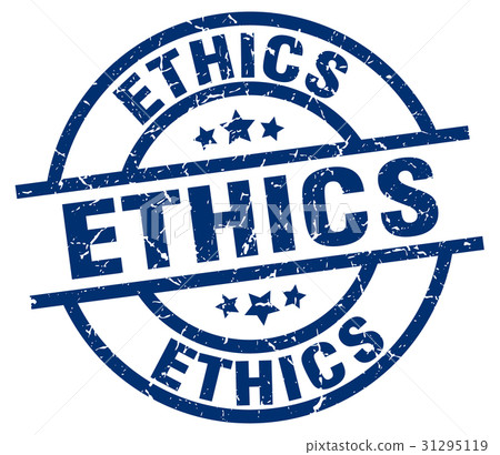ethics blue round grunge stamp - Stock Illustration [31295119] - PIXTA