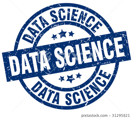 data science blue round grunge stamp - Stock Illustration [31295821 ...
