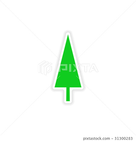 icon sticker realistic design on paper tree - Stock Illustration ...