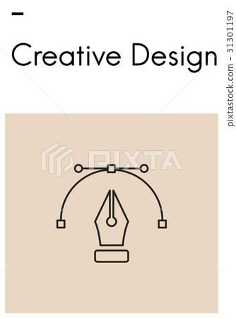 Creative Design Content Pen Icon Graphic - Stock Illustration [31301197 ...