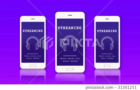 Music Audio Headphones Sign Symbol - Stock Illustration [31301251] - PIXTA