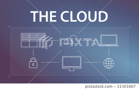 Cloud Computing Data Management Concept - Stock Illustration [31301667 ...