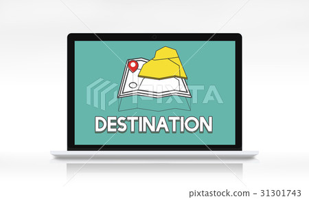 GPS location map travel graphic - Stock Illustration [31301743] - PIXTA