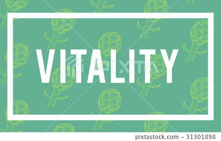 Natural Vitality Reviving Graphic Design Word - Stock Illustration ...