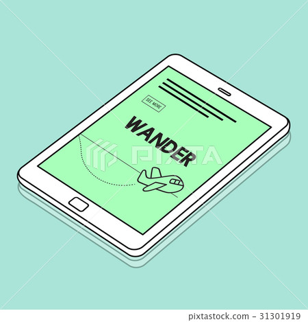 Wander wanderlust travel plane symbol - Stock Illustration [31301919 ...