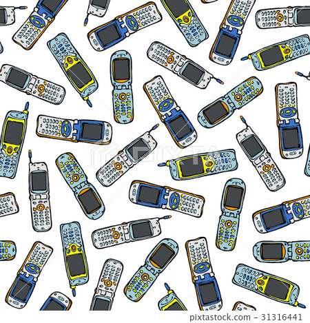 Mobile phone pattern - Stock Illustration [31316441] - PIXTA
