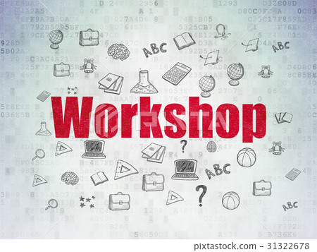 Studying concept: Workshop on Digital Data Paper - Stock Illustration ...