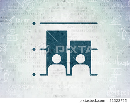 Politics concept: Election on Digital Data Paper - Stock Illustration ...