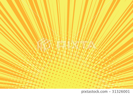 Orange rays pop art comic background - Stock Illustration [31326001 ...