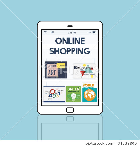 Network connection graphic overlay on digital... - Stock Illustration ...