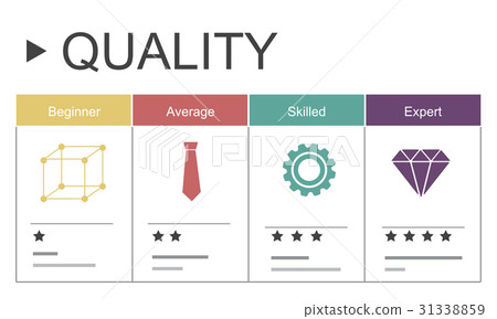 Quality evaluation ratings star graphic - Stock Illustration [31338859 ...