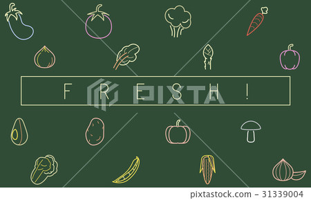 Graphic of various vegetable icons healthy... - Stock Illustration ...