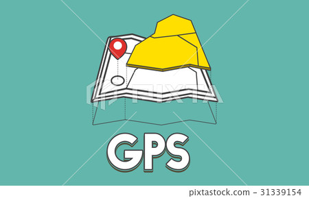 GPS location map travel graphic - Stock Illustration [31339154] - PIXTA
