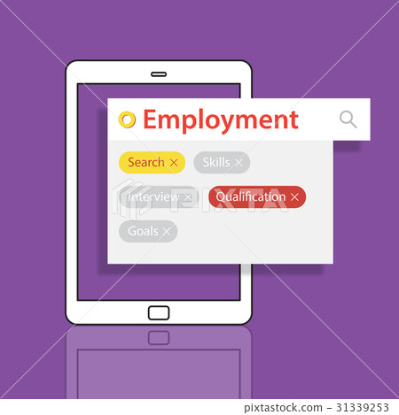 Recruitment employment search engine tags - Stock Illustration ...