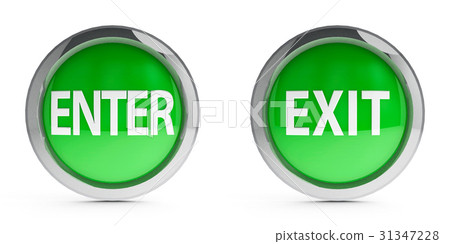 Icons enter & exit with highlight - Stock Illustration [31347228] - PIXTA