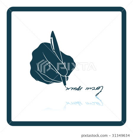 Signing hand icon-插圖素材 [31349634] - PIXTA圖庫