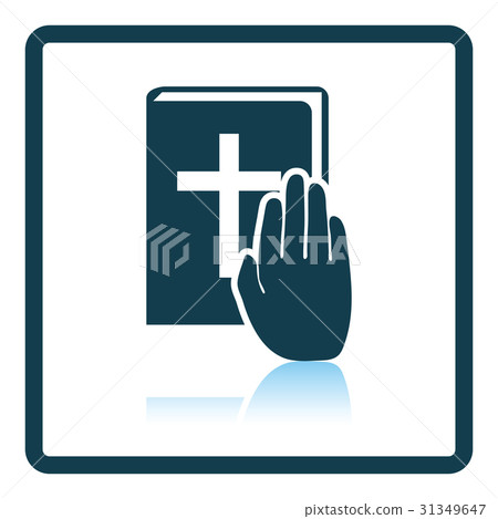 Hand on Bible icon - Stock Illustration [31349647] - PIXTA