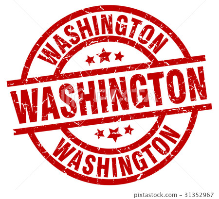 Washington red round grunge stamp-插圖素材 [31352967] - PIXTA圖庫