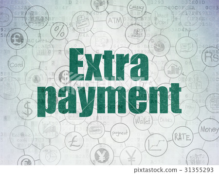 Currency concept: Extra Payment on Digital Data - Stock Illustration ...