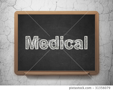 Health concept: Medical on chalkboard background - Stock Illustration ...