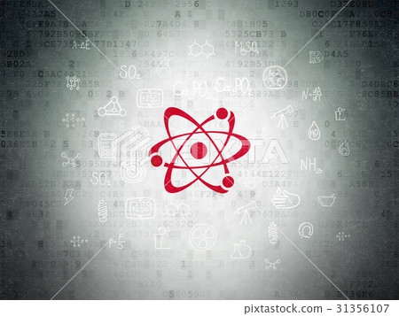 Science concept: Molecule on Digital Data Paper - Stock Illustration ...