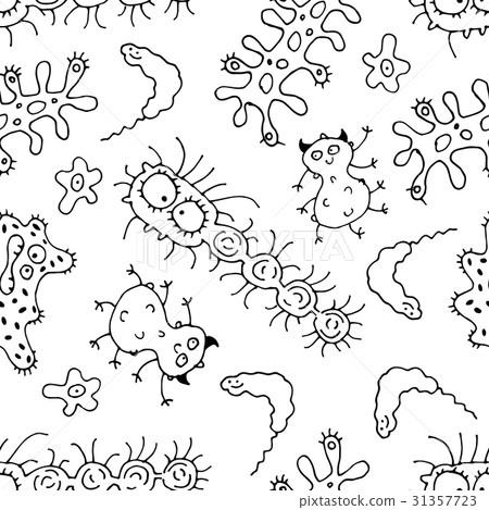 Vector Doodle Bacteria Germs - Stock Illustration [31357723] - PIXTA