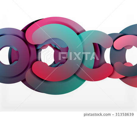 Circle geometric abstract background, colorful - Stock Illustration ...