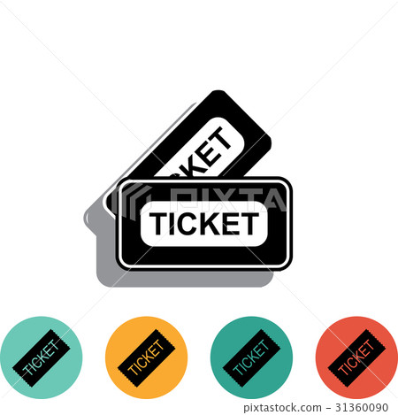 Ticket Icon Isolated on White Background-插圖素材 [31360090] - PIXTA圖庫