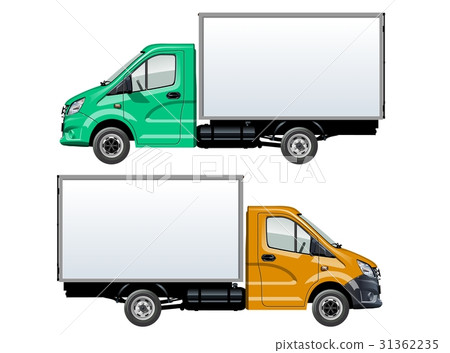 Vector truck template isolated on white - Stock Illustration [31362235 ...
