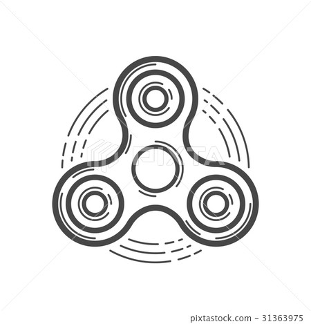 Fidget spinner line vector icon. - Stock Illustration [31363975] - PIXTA