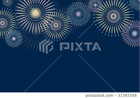 Fireworks pattern navy blue - Stock Illustration [31365508] - PIXTA