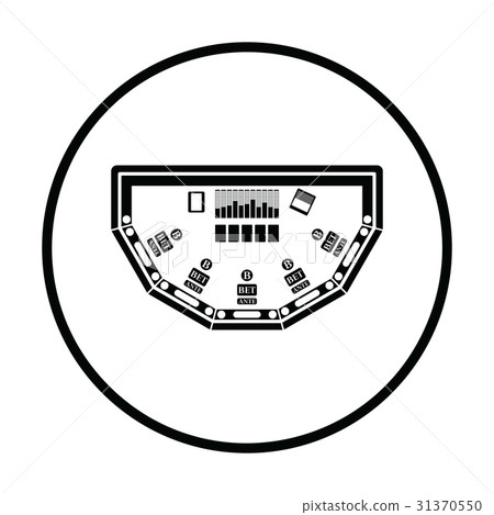 Poker table icon - Stock Illustration [31370550] - PIXTA