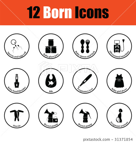 Set of born icons - Stock Illustration [31371854] - PIXTA