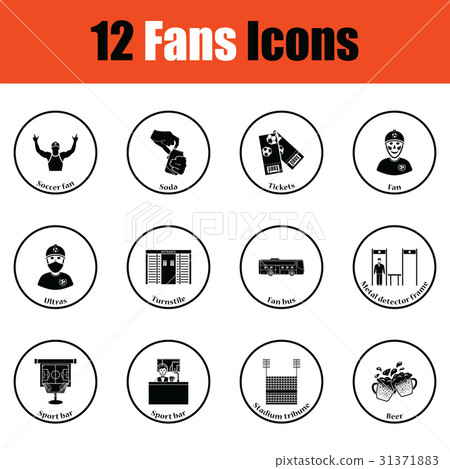 Set of soccer fans icons - Stock Illustration [31371883] - PIXTA