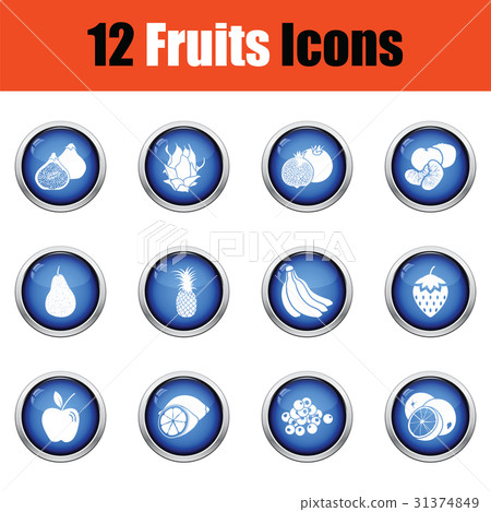 Fruit icon set. - Stock Illustration [31374849] - PIXTA