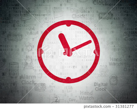 Time concept: Clock on Digital Data Paper - Stock Illustration ...