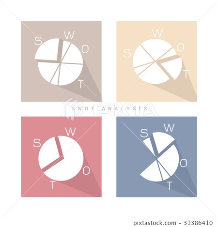 Pie Chart of SWOT Analysis Strategy Management - Stock Illustration ...