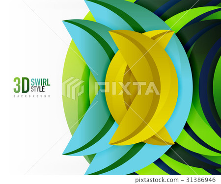 3D wave design - Stock Illustration [31386946] - PIXTA