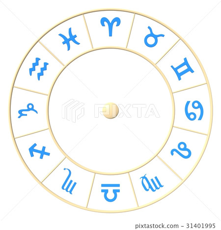 horoscope zodiac signs cycle 3d rendering-插圖素材 [31401995] - PIXTA圖庫