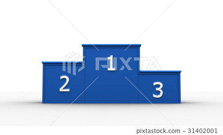 blue podium winner 3d rendering - Stock Illustration [31402001] - PIXTA