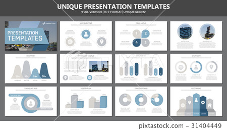 Set of blue and gray elements for multipurpose - Stock Illustration ...