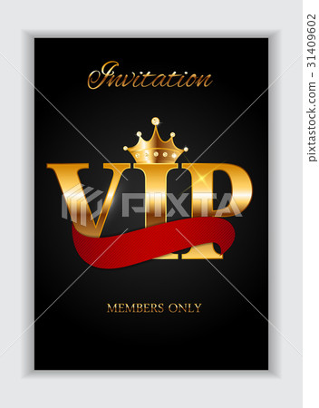 Abstract Luxury VIP Members Only Invitation - Stock Illustration ...