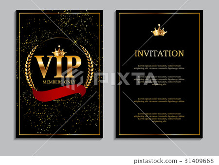 Abstract Luxury VIP Members Only Invitation - Stock Illustration ...