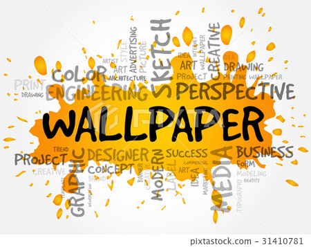 WALLPAPER word cloud, creative concept - Stock Illustration [31410781 ...