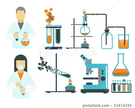 Lab symbols test medical laboratory scientific - Stock Illustration ...