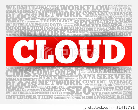 CLOUD. word cloud - Stock Illustration [31415781] - PIXTA