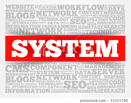 SYSTEM word cloud - Stock Illustration [31415790] - PIXTA